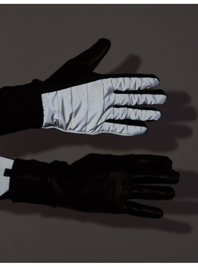 Reflective winter leather gloves •••• G4