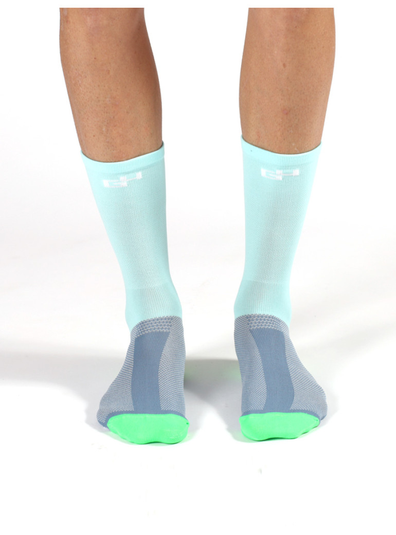 CYCLING SOCKS BLUE NEON GREEN BY G4